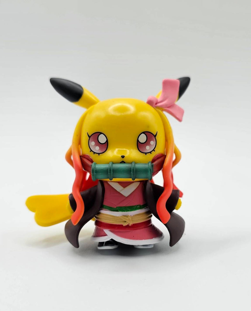Demon Slayer Nezuko Pikachu Cosplay Pokémon Figurine – Commerce Gluttony