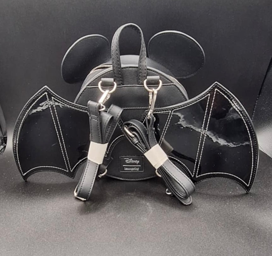 Loungefly Disney Mickey Bat Convertible Mini Backpack – Commerce Gluttony