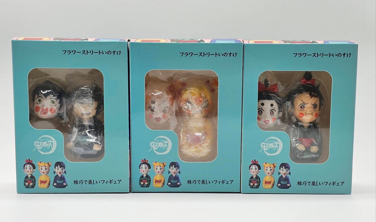 Demon Slayer Geisha Tanjiro Inosuke Zenitsu Figurines Set Of 3 ...